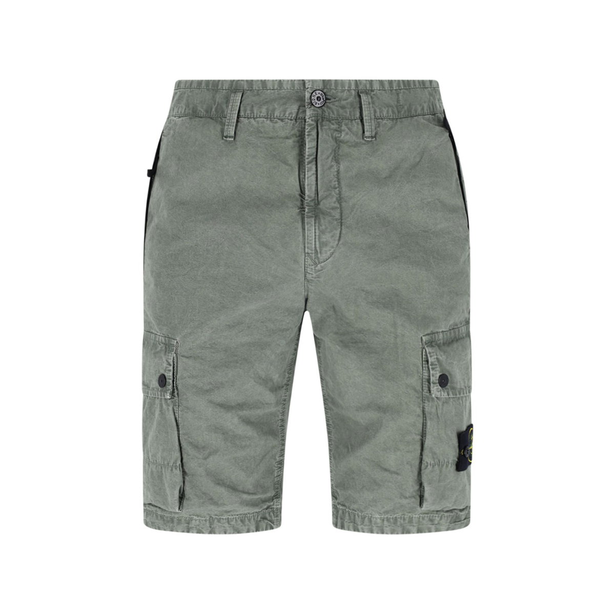 Stone Island Bermuda Shorts Logo Military Green ...